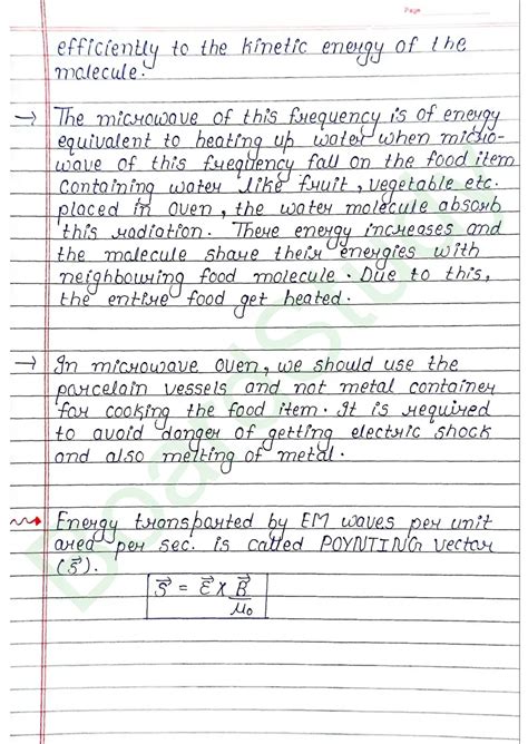 Ncert Class 12 Physics Chapter 8 Electromagnetic Waves Notes Handwritten Notes And Pdf Download