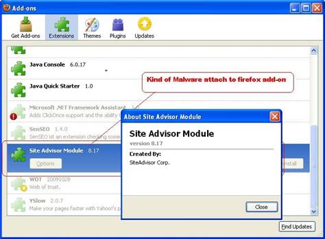 Site Advisor Module Firefox Add Ons Is A Malware Osify
