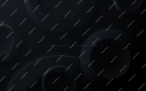 Premium Vector Black Abstract Background Circle Geometric Shape