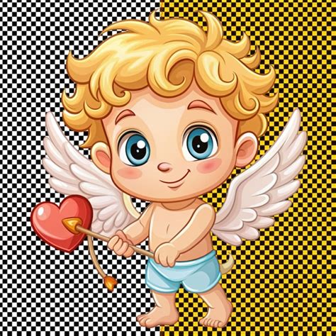 Cupid Character Design Cute Cupid Vector Cartoon Premium Ai Generated Psd
