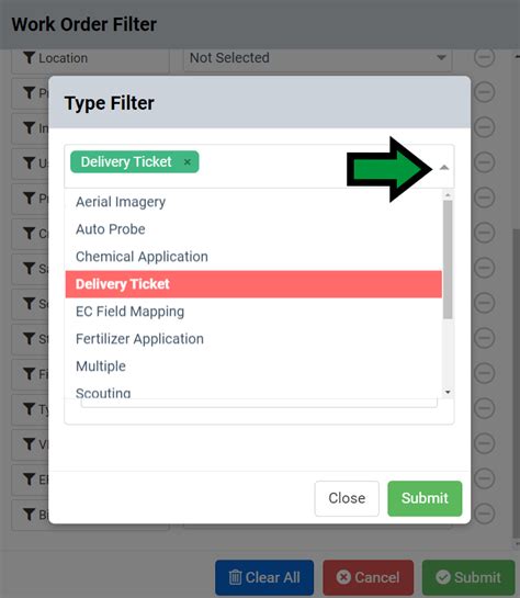 Filtering Work Orders Fieldalytics Help