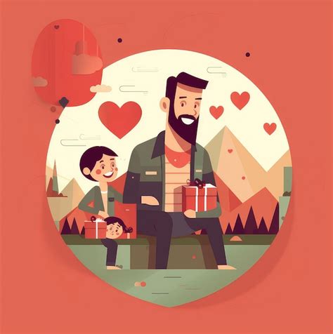 Feliz Dia Dos Pais Pai E Filho Foto Premium