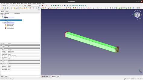 FreeCAD FEM Workbench With CalculiX