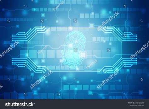 Fingerprint Scanning Identification System Biometric Authorization 스톡 일러스트 1309701034 Shutterstock