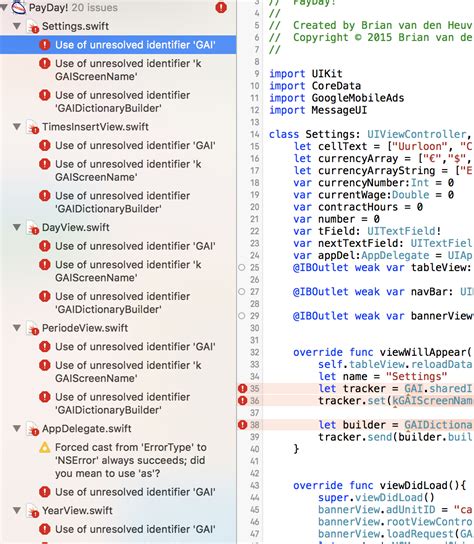 Ios Unresolved Identifier On Archiving Build Stack Overflow