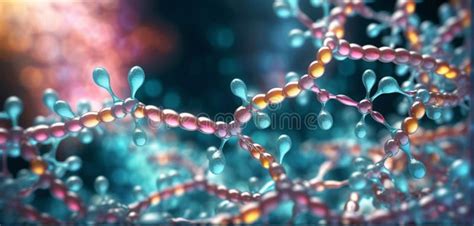 Illustrative Colored Representation Of An Informational Strand In Genetic Transcription And Rna