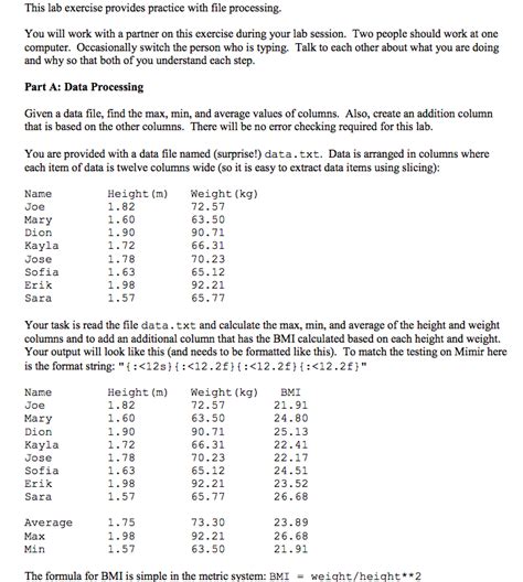 Solved This Lab Exercise Provides Practice With File Chegg Com
