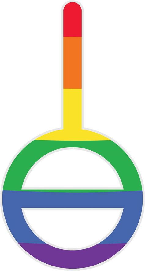 Asexual Sex Orientation Gender Symbol Vector Illustration In Rainbow Colors 23855914 Vector Art