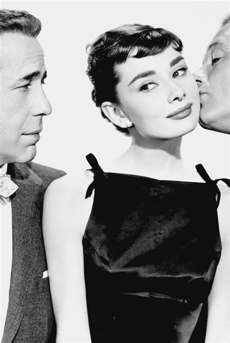 Humphrey Bogart Audrey Hepburn And William Holden For Sabrina 1954