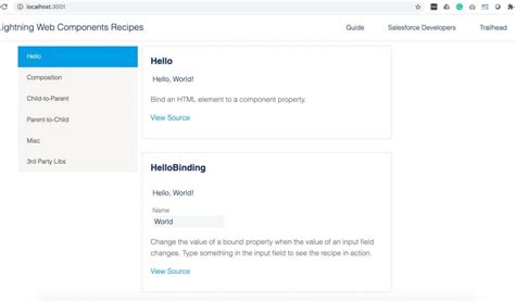 快速入门：探索lightning web components oss食谱示例应用程序 部署lightning web