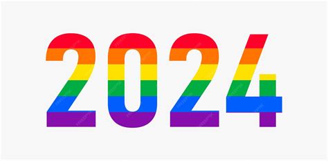 Premium Vector Happy New Year 2024 Lgbtq 2024 Pride Month With
