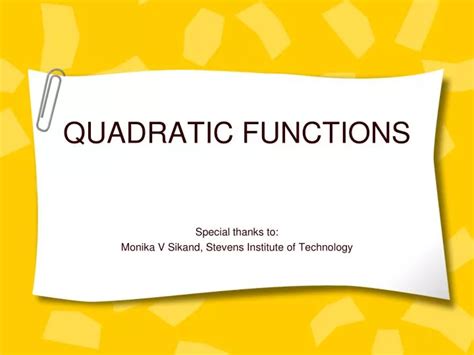 Ppt Quadratic Functions Powerpoint Presentation Free Download Id4107043