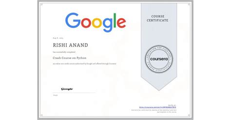 rishi anand on linkedin coursera pythoncrashcourse