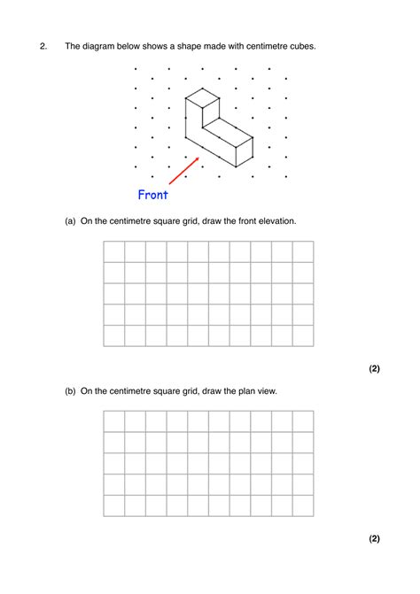 Math Exam Questions Views And Elevations Download Printable Pdf