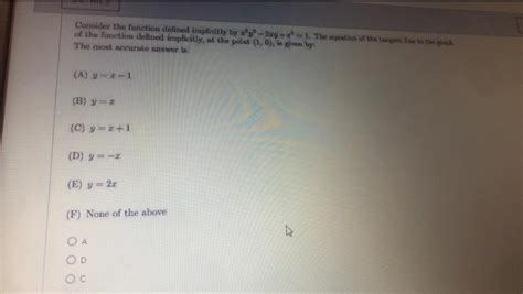 Solved Consider The Function Defined Implicitly By Way Chegg