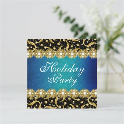Elegant Holiday Party Year End Function Invitation Zazzle