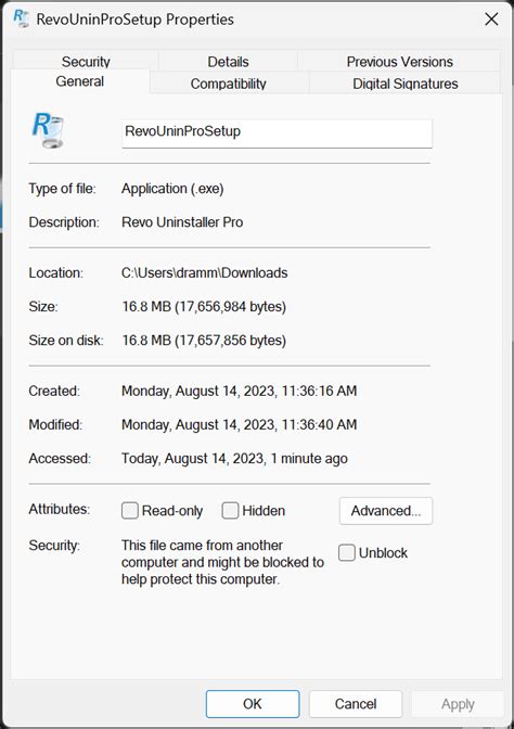 hide the unblock option from the blocked program when clicking on