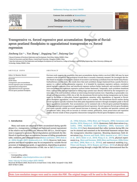 Pdf Transgressive Vs Forced Regressive Peat Accumulation Response