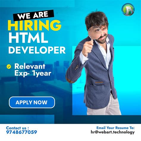 Hiring Htmldeveloper Kolkata Jobopportunity Webdevelopment Development Hiring Job