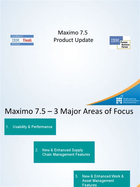Annex C Npgcl Cmms Ibm Maximo 75 Intro Pdf Receipt Inventory