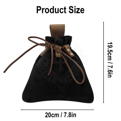 Drawstring Belt Pouch Crafted From Suede Leather Outfit4events
