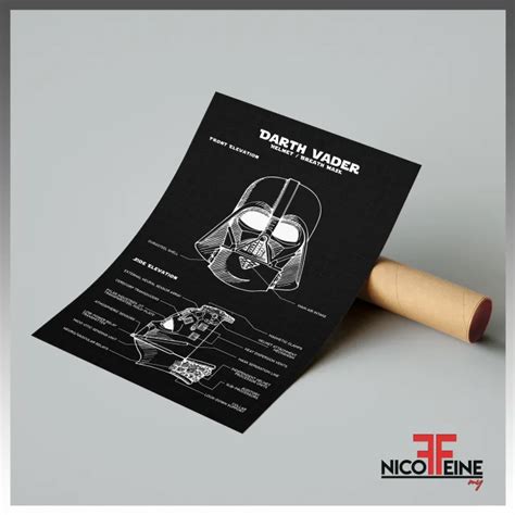 [poster only] star wars darth vader helmet breath mask minimal