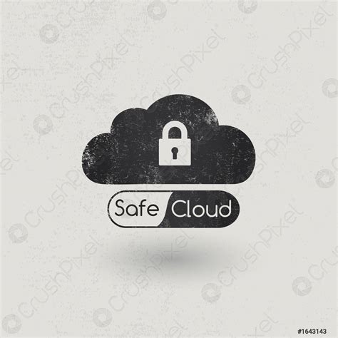 Safe Cloud Icon Stock Vector 1643143 Crushpixel