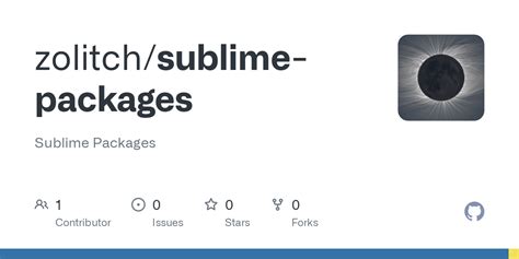 GitHub Zolitch Sublime Packages Sublime Packages
