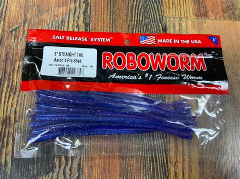 Roboworm Straight Tail 6” Arrons Pro Shad Lake Fork Resort