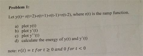 Solved Let Y T R T 2 R T 1 R T 1 R T Chegg Com