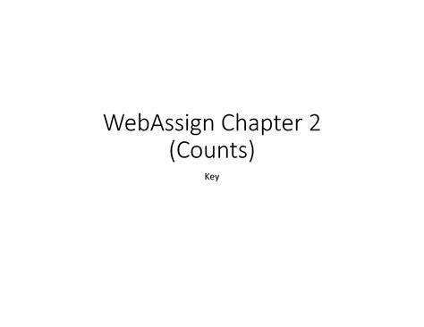 Web Assign Chapter 2 Key Chem 121 Webassign Chapter 2 Counts Key