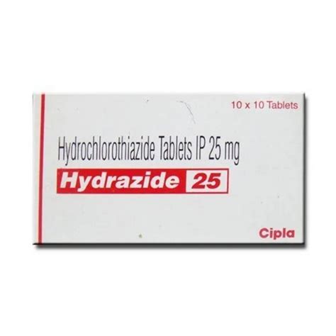 Hydrazide 25tablet Hydrochlorothiazide 25mg Tablet Cipla Ltd 10