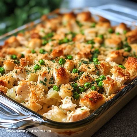 Chicken Stuffing Casserole Savory Discovery
