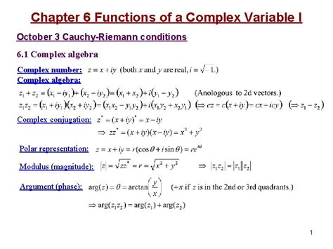 Chapter 6 Functions Of A Complex Variable I