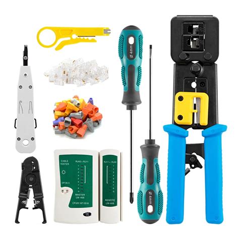 Networking Hardware Toolkit Rj45 Pass Through Connector