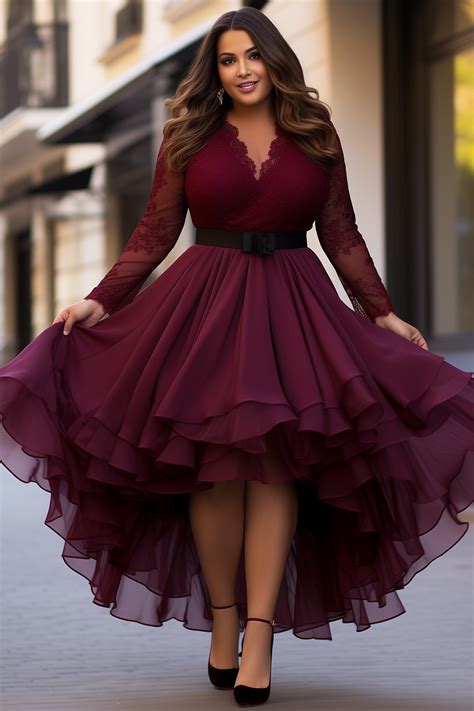 Xpluswear Design Plus Size Cocktail Party Multicolor Gradient V Neck 3