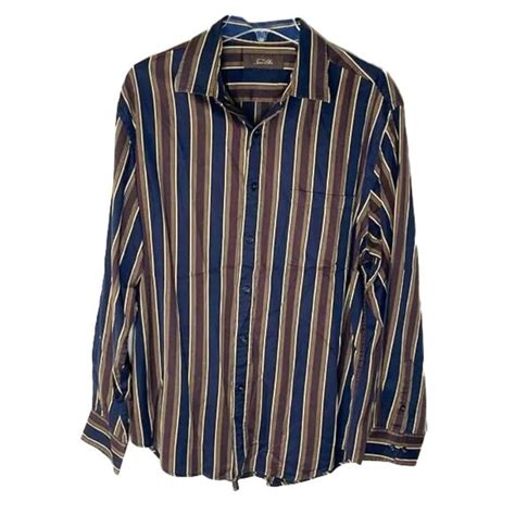 Tasso Elba Shirts Tasso Elba Striped Button Down Shirt Size L