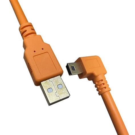 Pxel 10m 8m 5m 3m Type A To Right Angle Usb Mini Tether Cable W Ferrite Core For Cameras