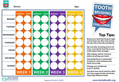 Brushing Teeth Chart Printable Printable Free Templates