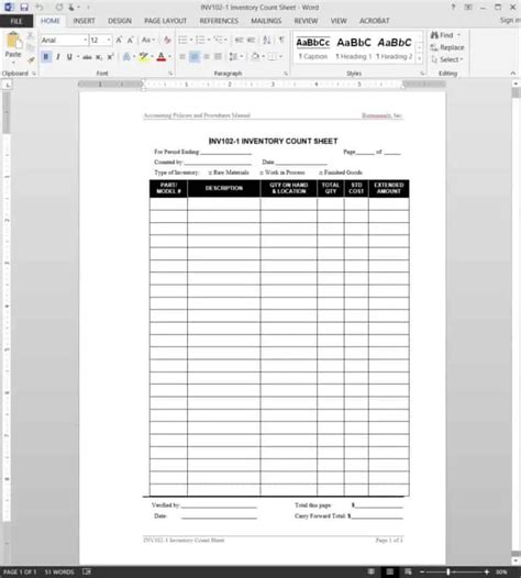 Excel Inventory Count Sheet Templates Word Excel Formats
