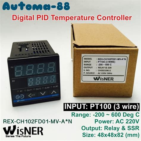 Jual Berkualitas Digital Pid Temperature Controller Indicator Rtd Pt100 Out Relay 600c Shopee