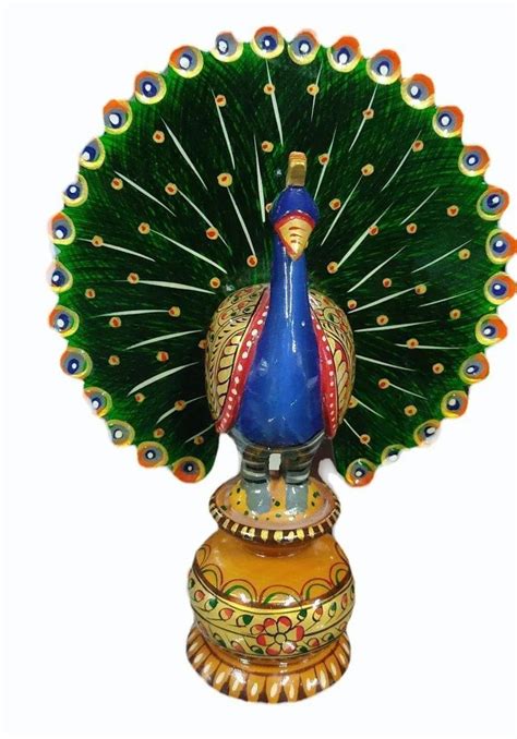 14inch Wooden Picock Statue For Interior Decor Size Dimension 14inch L At Rs 1500 In Bengaluru