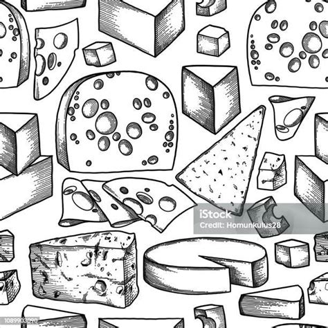 Motif Graphique Des Différents Types De Fromage Vecteurs Libres De Droits Et Plus Dimages