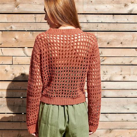 Free Patons Mesh Cardigan Crochet Pattern Yarnspirations