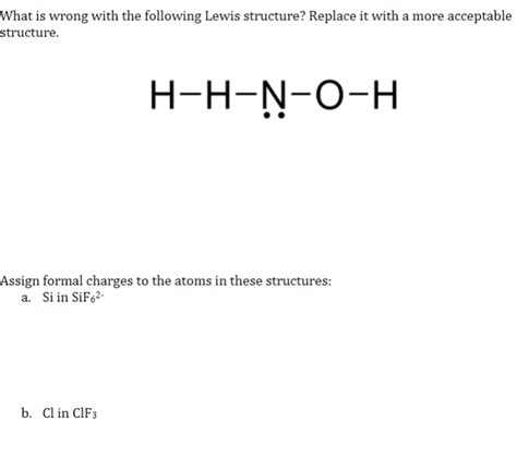 Solved 9 Write A Plausible Lewis Structure For Each Of The