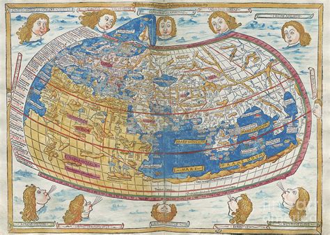 A Map Of The World According To The Tradition Of Ptolemy And The A Map