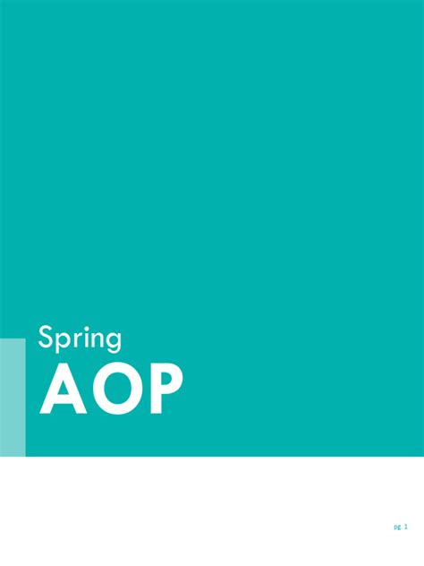 spring aop pdf class computer programming method computer
