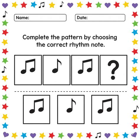 Basic Rhythm Patterns Worksheets Free Image And Pdf Printables