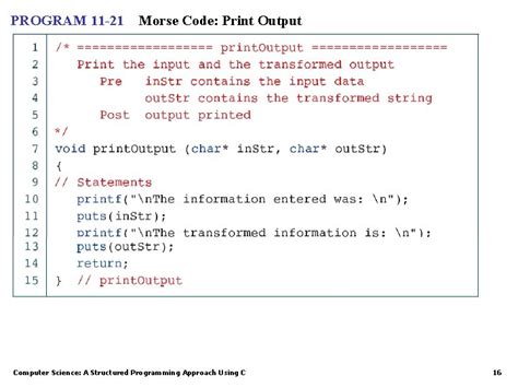 11 7 A Programming Example Morse Code Morse