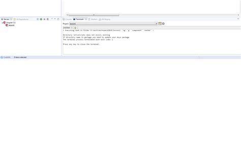 Creating Angular Project In Eclipse Fails With Message Directory